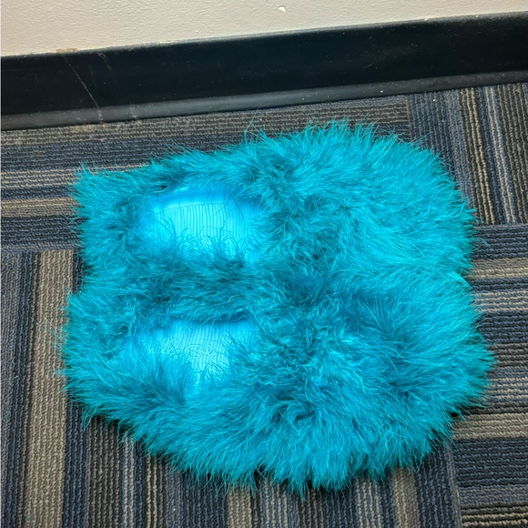 Shoes | Custom Made Fluffy Slide | Poshmark
